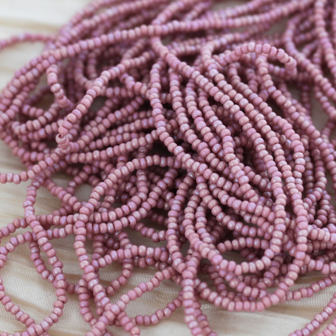 NEW!!! 11/0 Matte Cheyenne Pink AB Solgel Czech Seed Beads - 1 Hank ...