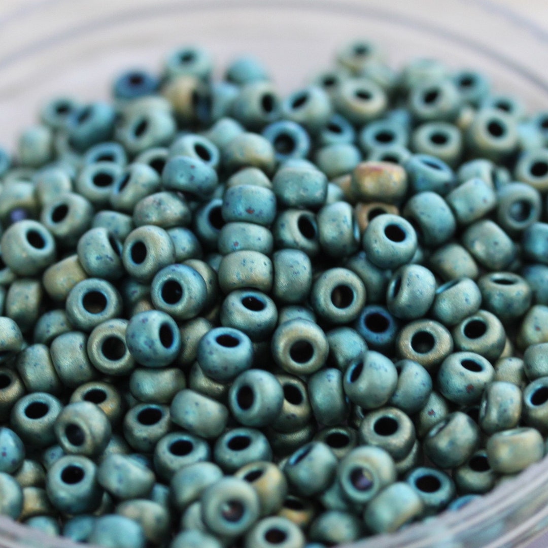 NEW!!! 30g 6/0 Matte Metallic Blue Gold Iris Miyuki Seed Beads ...