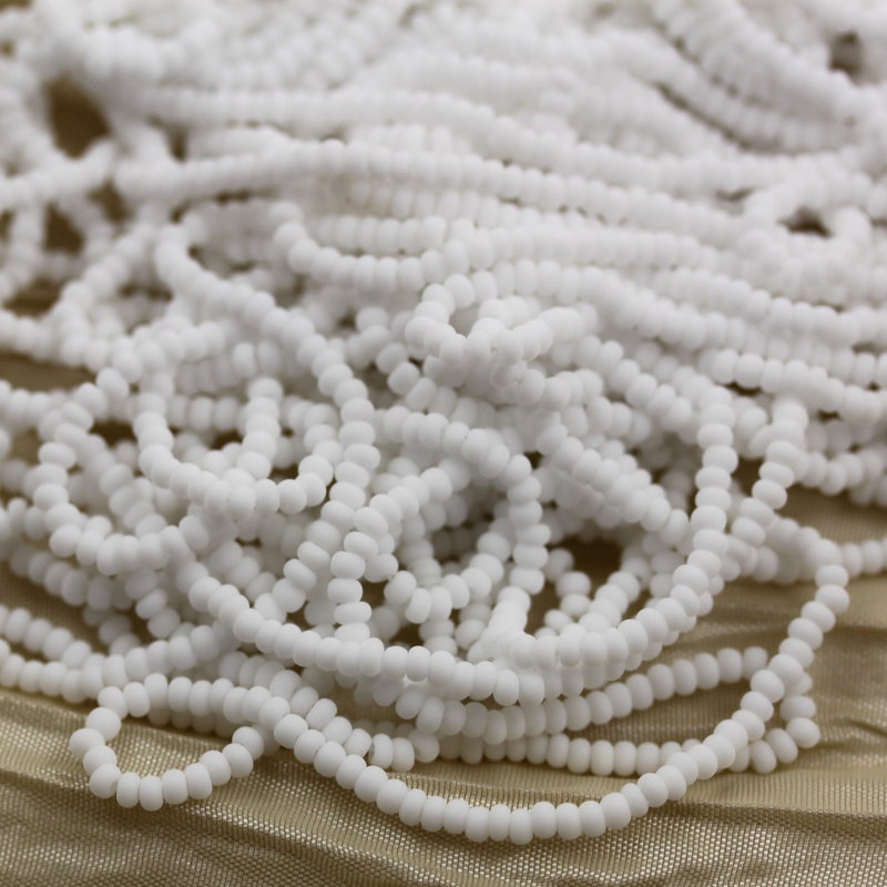 Matte White Beads - Etsy