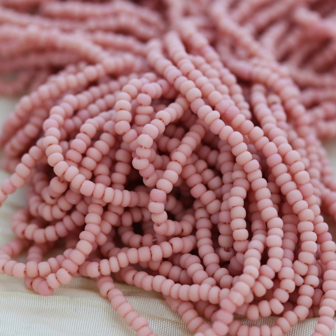 NEW! RARE!!! 11/0 Vintage Matte Cheyenne Pink Czech Seed Beads - 1 Hank ...
