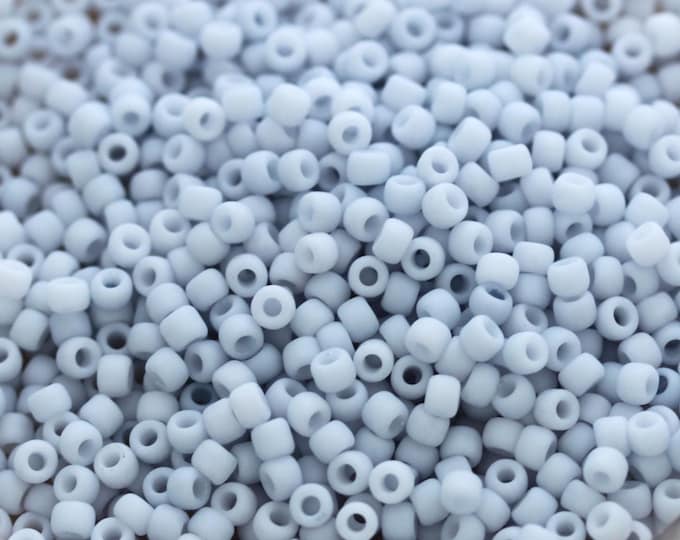 NEW!!! 20g 8/0 Frosted Cumulus Grey Toho Seed Beads - 20grams, Seed ...