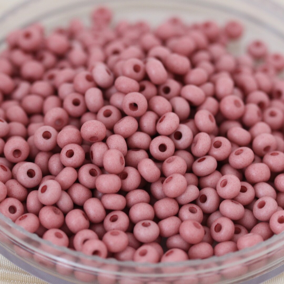 NEW! 70g 6/0 Solgel Cheyenne Pink Czech Seed Beads, 70grams ~ 6/20 ...