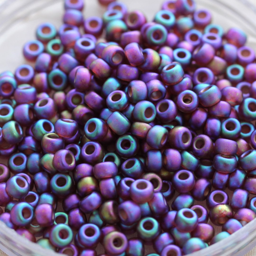30g 6/0 Matte Dragonfly Iris Miyuki Seed Beads - 30grams - Spectacular ...