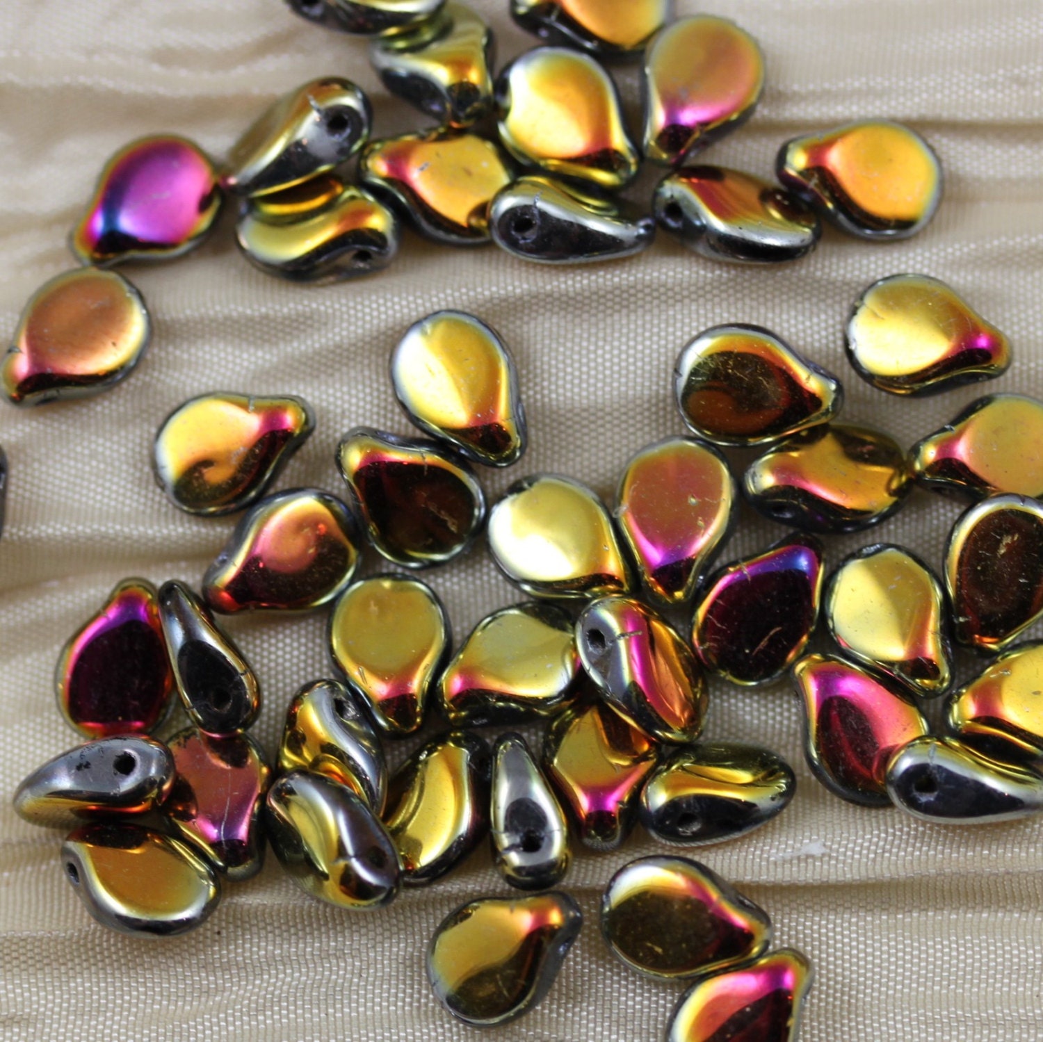 Pip Beads 50pcs 5x7mm Full Marea Pips Czech Glass Beads Flat - Etsy