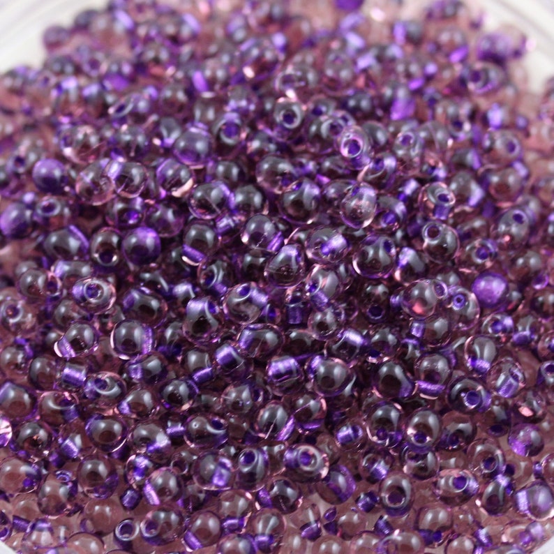 30g Fancy Color 3.4mm Rosaline / Metallic Purple Lined Miyuki - Etsy