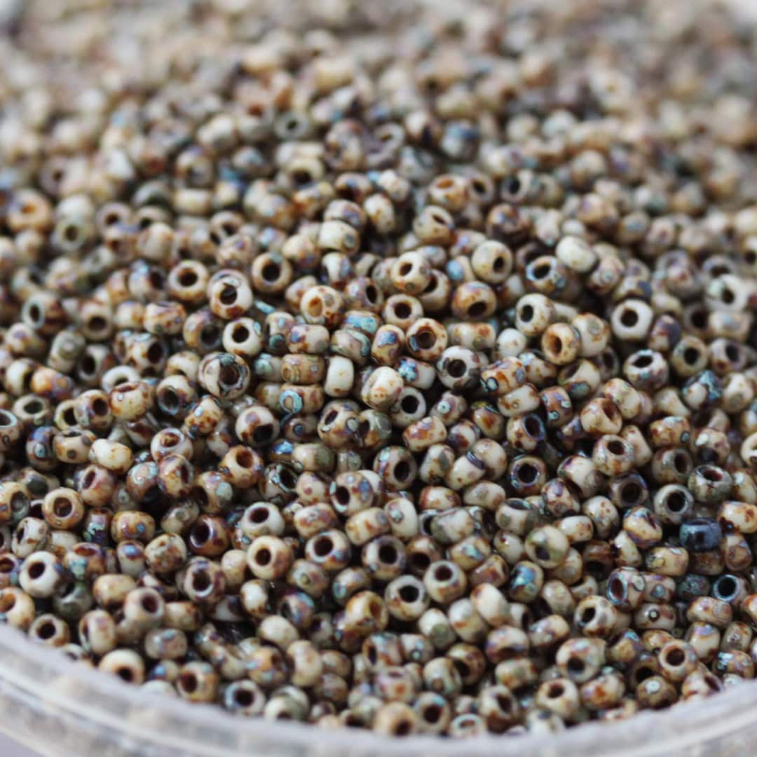 NEW! 20g 11/0 Dark Latte Beige Picasso Miyuki Seed Beads - 20grams ...