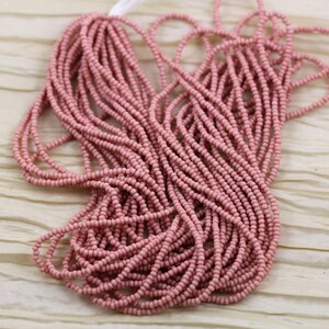 11/0 Matte Cheyenne Pink Solgel Czech Seed Beads - 1 HANK - 12/20 ...