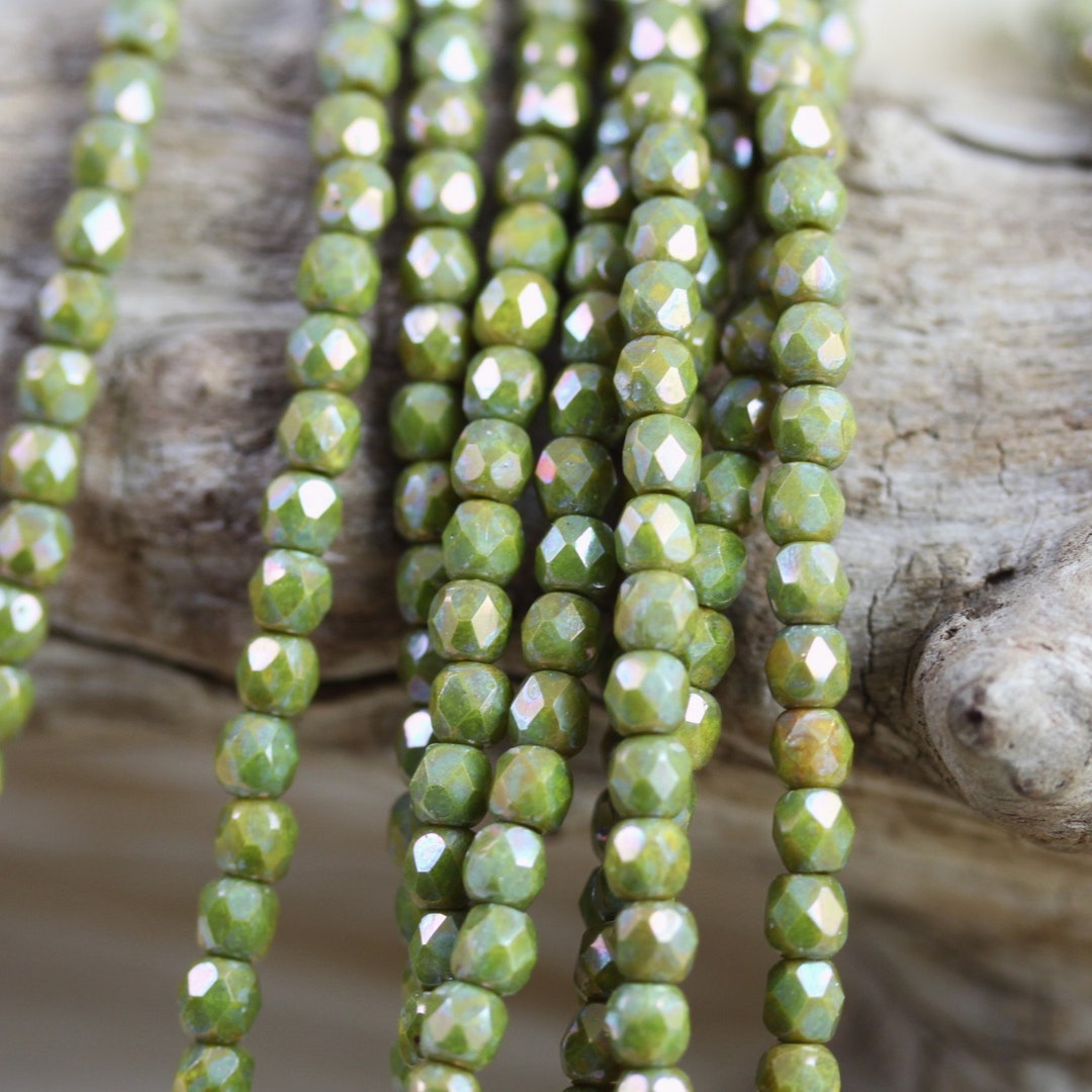 100pcs 3mm Lemon Nebula Faceted Round Czech Glass Beads - Etsy