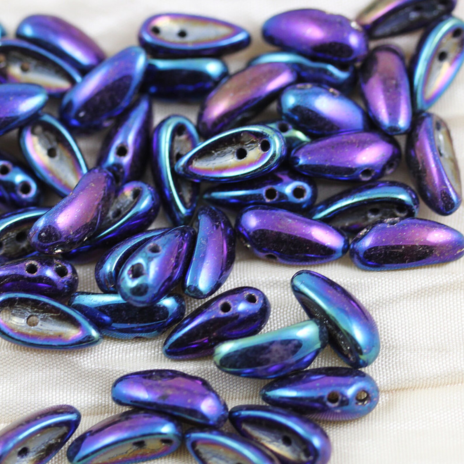 50pcs 4x11mm 2-hole Chilli Czech Glass Beads Pick Your Color - Etsy
