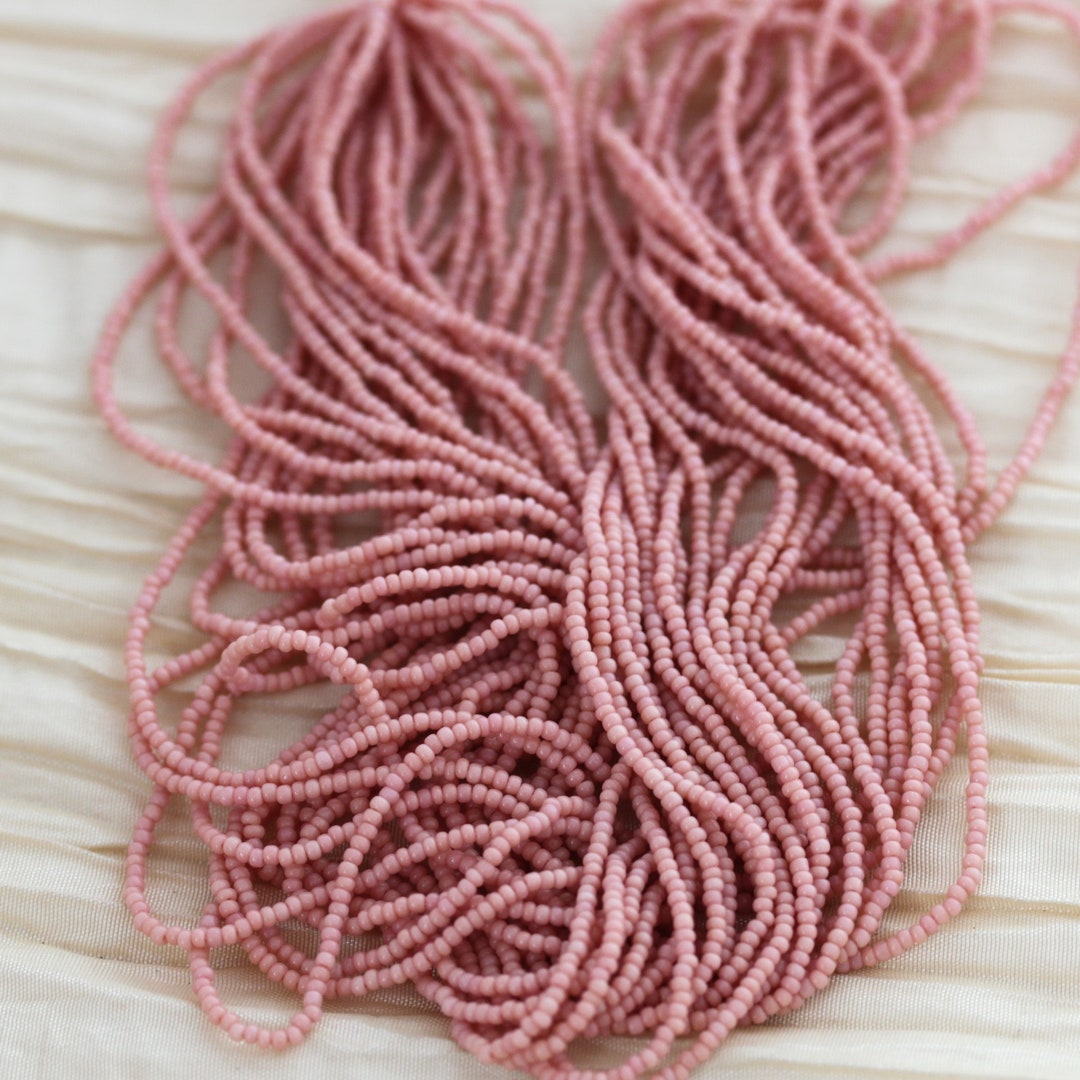 NEW!!! RARE!!! 14/0 Cheyenne Light Pink Czech Seed Beads - 1 Hank 12/20 ...