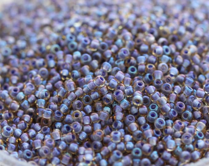 NEW!!! 20g 11/0 Light Topaz / Lavender Color Lined Toho Seed Beads ...