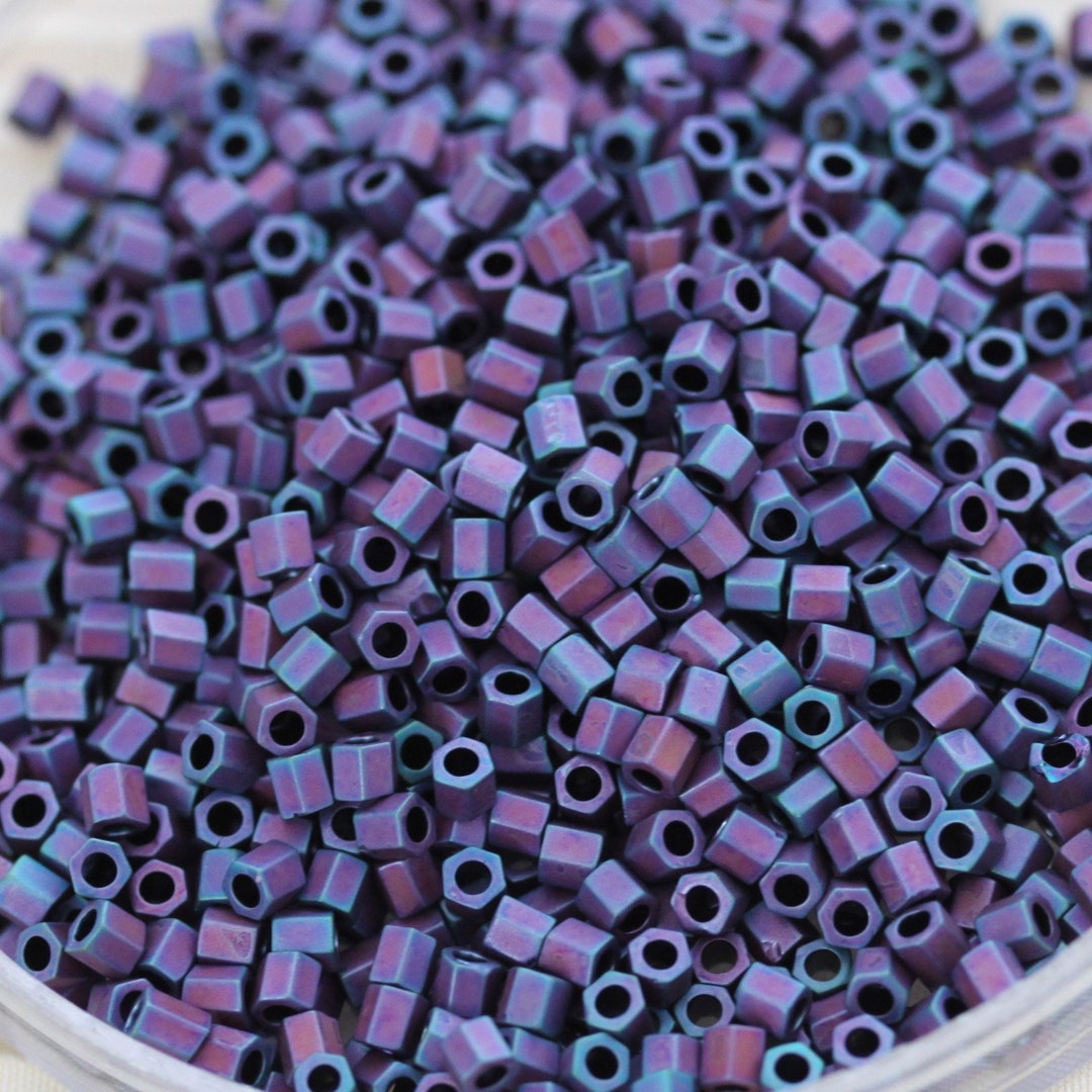 DISCONTINUED! 25g 8/0 Hex Cut / 2cut Matte Andromeda Toho Seed Beads ...