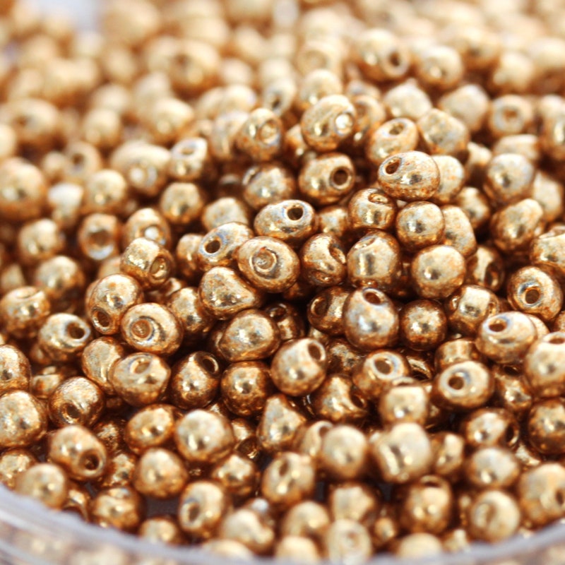 35mm Gold Drop Bead - Etsy