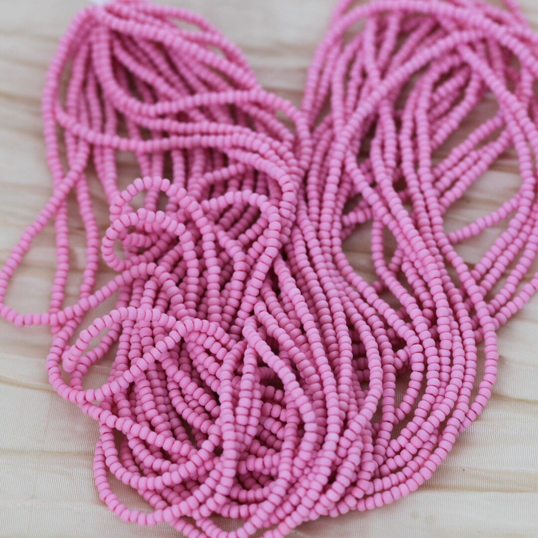 11/0 Permalux Matte Light Pink Dyed Czech Seed Beads - 1 Hank - 12 / 20 ...
