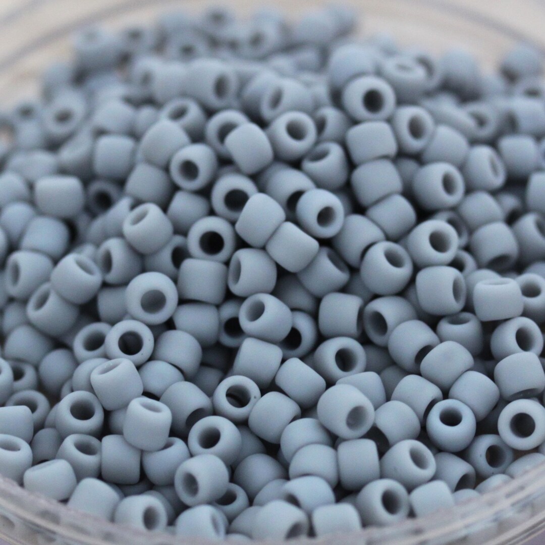 30g 6/0 Frosted Gray TOHO Seed Beads - 30grams - Spectacular Color ...