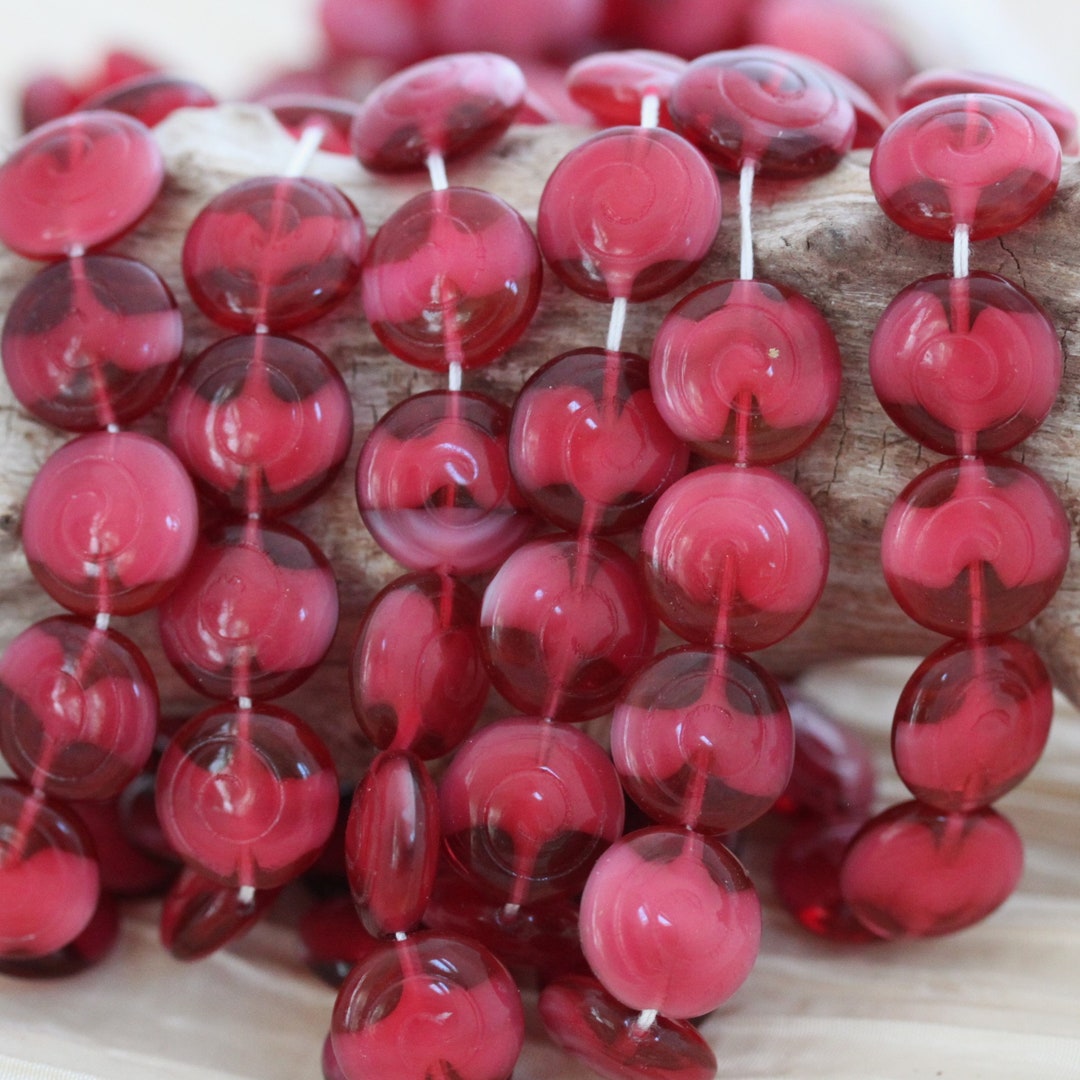 10pcs 13mm Pearl Fuchsia Spiral Shell / Snail Czech Glass Beads - Etsy