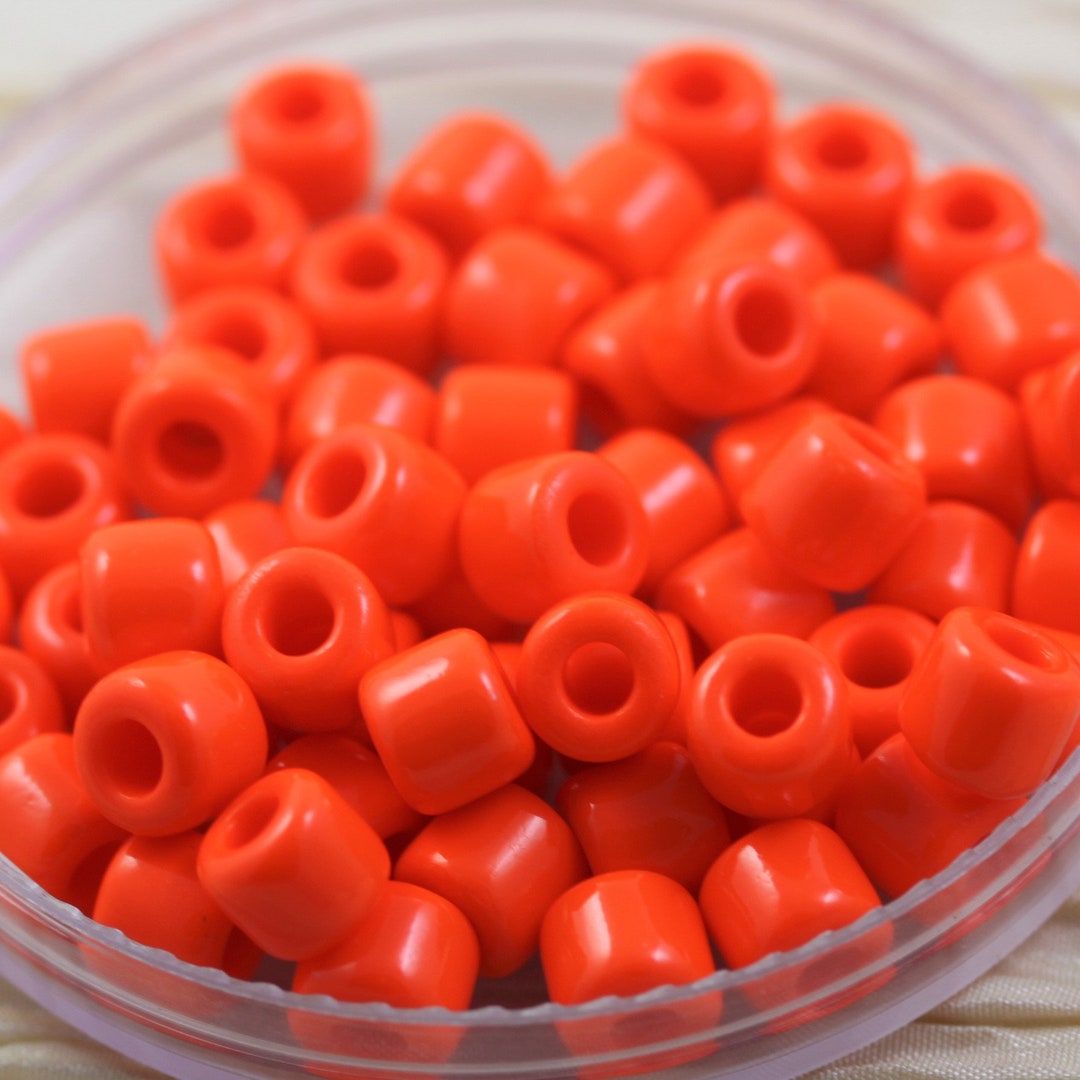 25pcs 7mm Dark Orange Crow Rollers Czech Glass Beads, Ancient Look ...
