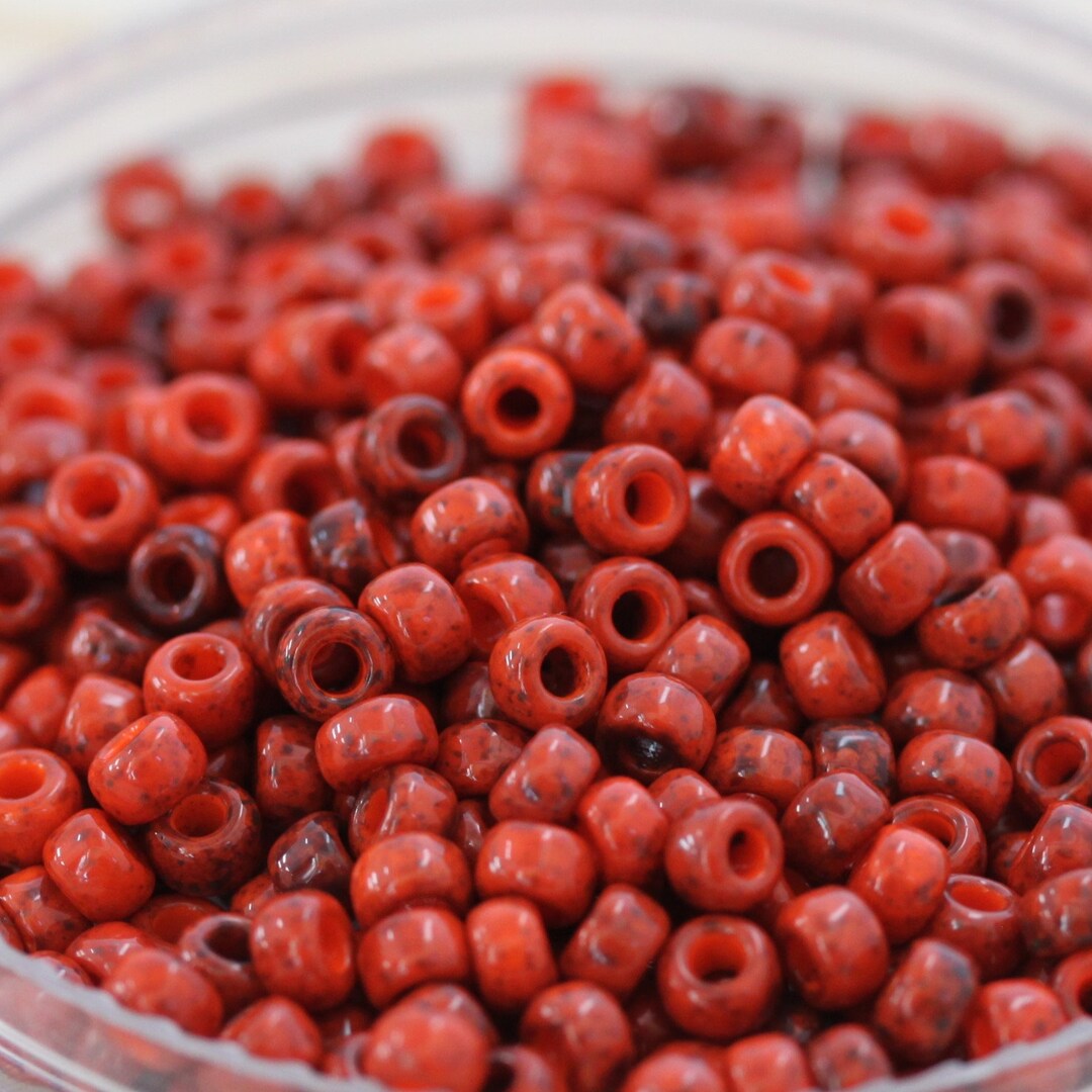 30g 6/0 Light Orange Picasso Miyuki Seed Beads - 30grams - Spectacular ...