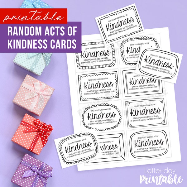 Random Acts of Kindness Cards - Etsy