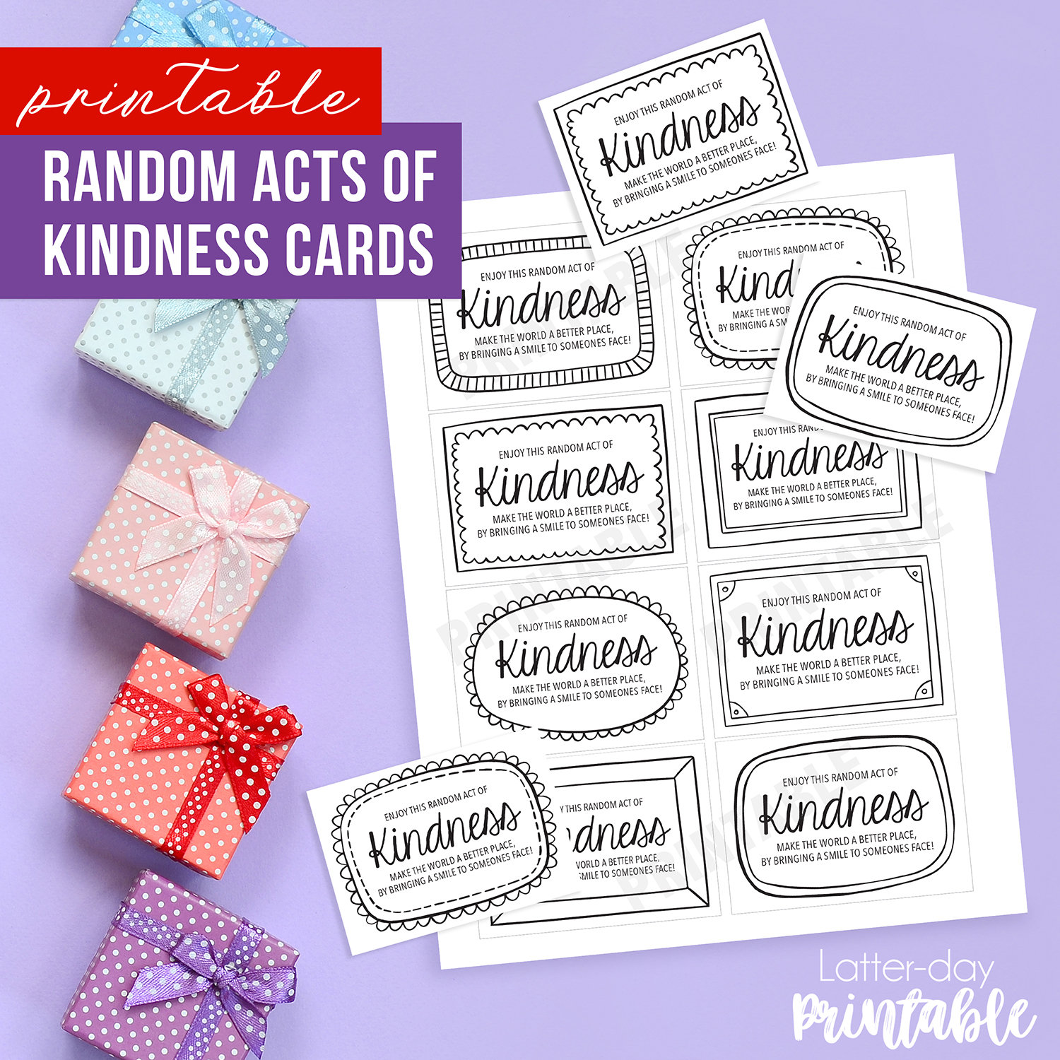 Random Acts Of Kindness Note Cards