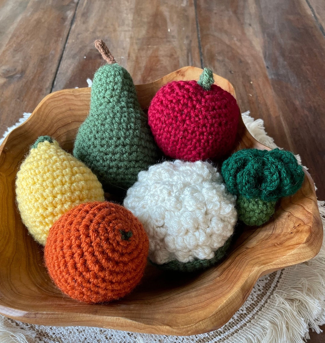 Hand Made Fruits and Vegetables - Crochet Play Food Individual or ...