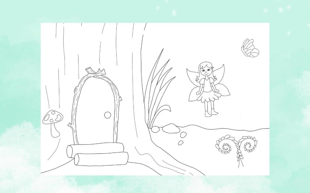 Fairy House- Cut and Color Printable for Kids- DIY Craft No Prep - Etsy