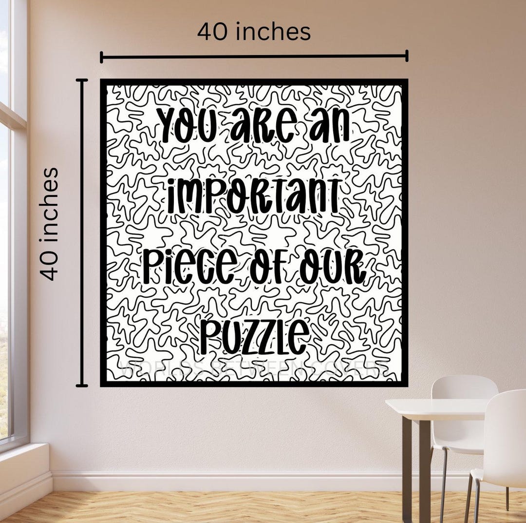 Collaborative Mural for Kids- Piece of Our Puzzle- Ideal for Elementary, Pre-school, Families ...