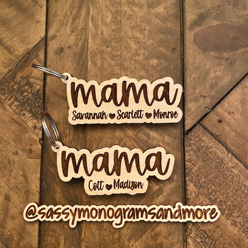 Wooden Keychain - Etsy