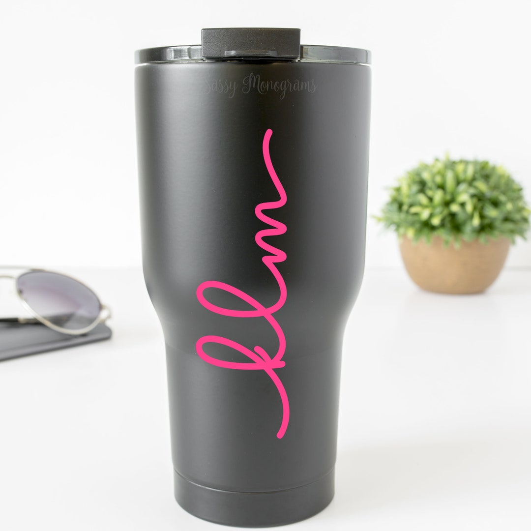 Monogram Car Vinyl Decal | Tumbler Loopy Decal | Laptop ...