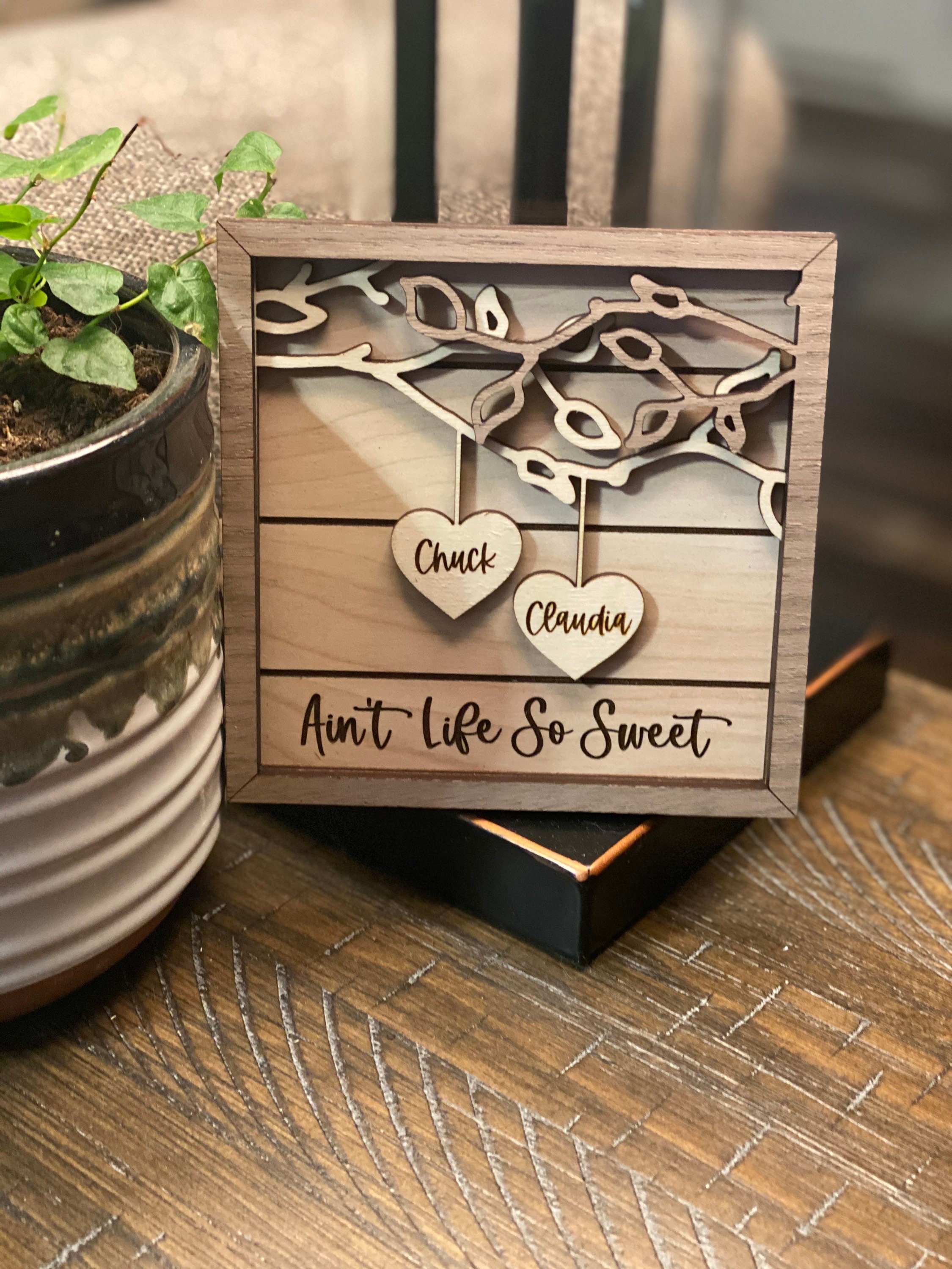 Personalized Wooden Sign Couples Custom Wood Sign - Etsy Canada