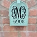 Mailbox Vinyl Decal Custom Personalized Monogram Address Mailbox Front ...