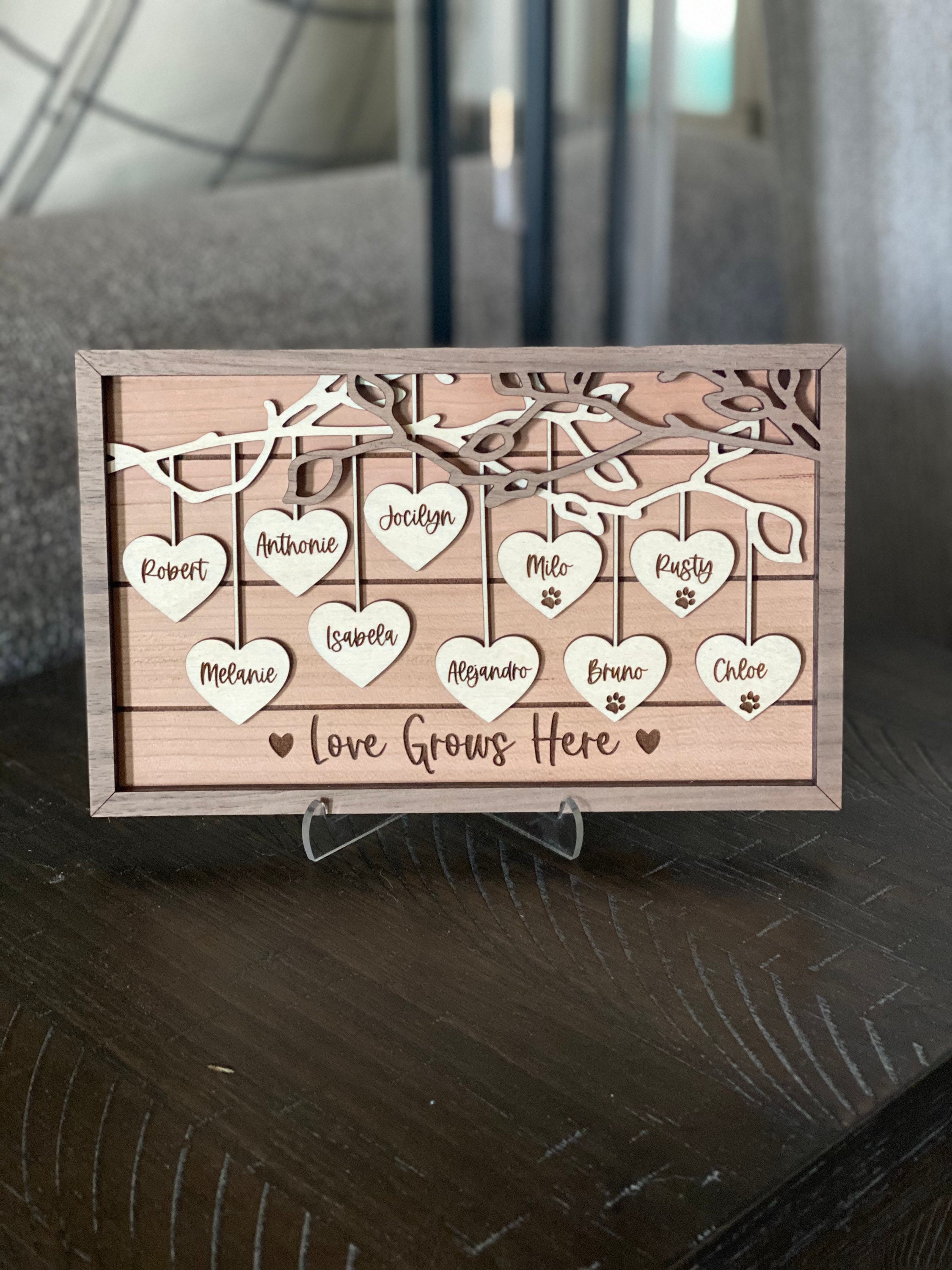 Wall Decor Home & Living Family Union Personalized Wooden Family Tree ...