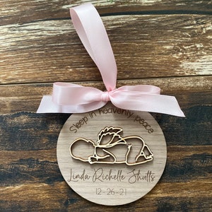 Sleep in Heavenly Peace Memorial Ornament | 3d Stillborn Miscarriage ...