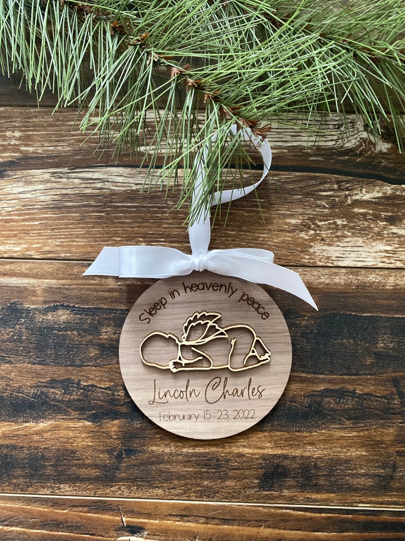Sleep in Heavenly Peace Memorial Ornament 3d Stillborn - Etsy Australia