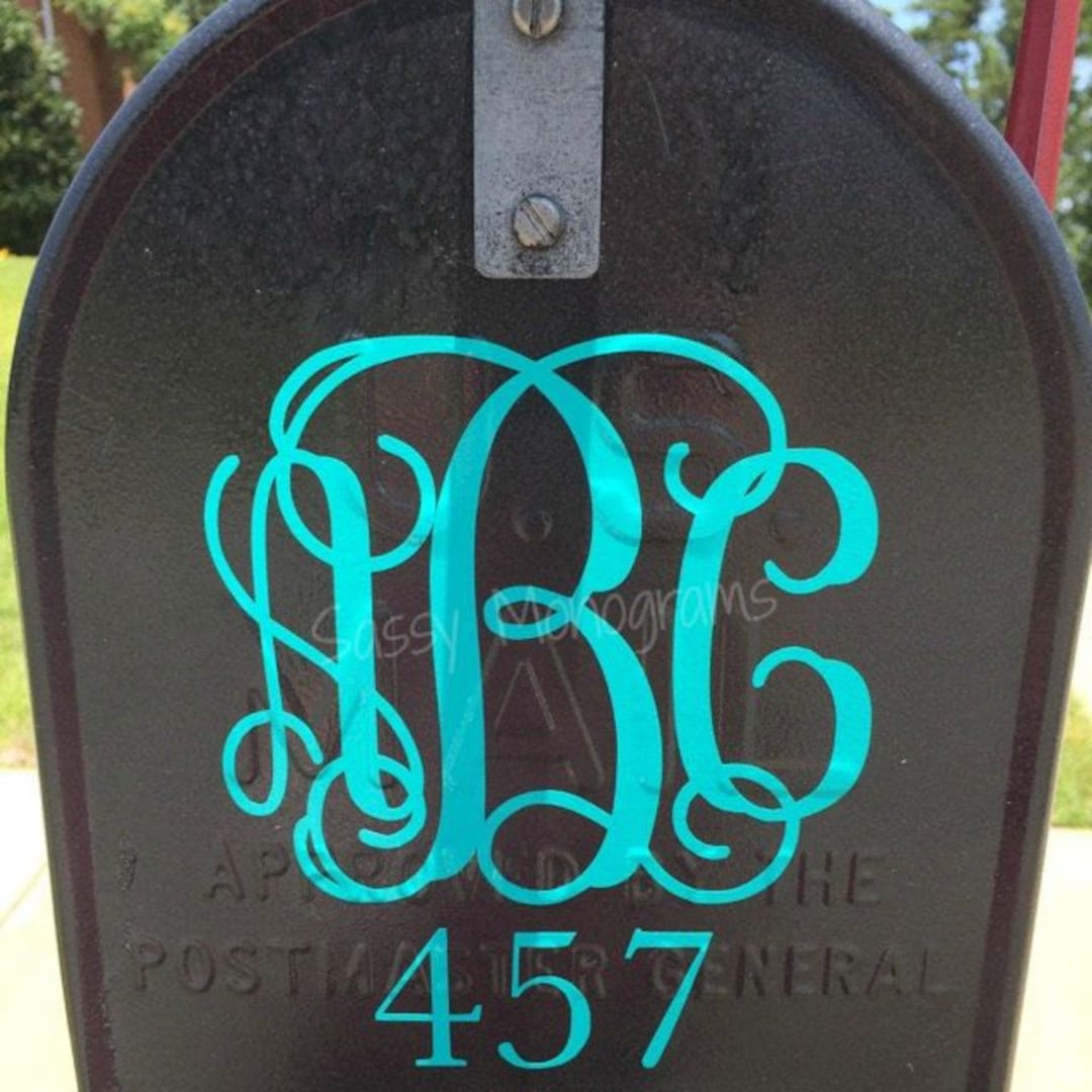 Mailbox Vinyl Decal | Custom | Personalized | Monogram | Address ...