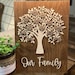 Personalized Family Tree Wooden Sign | Our Family | Family Sign ...
