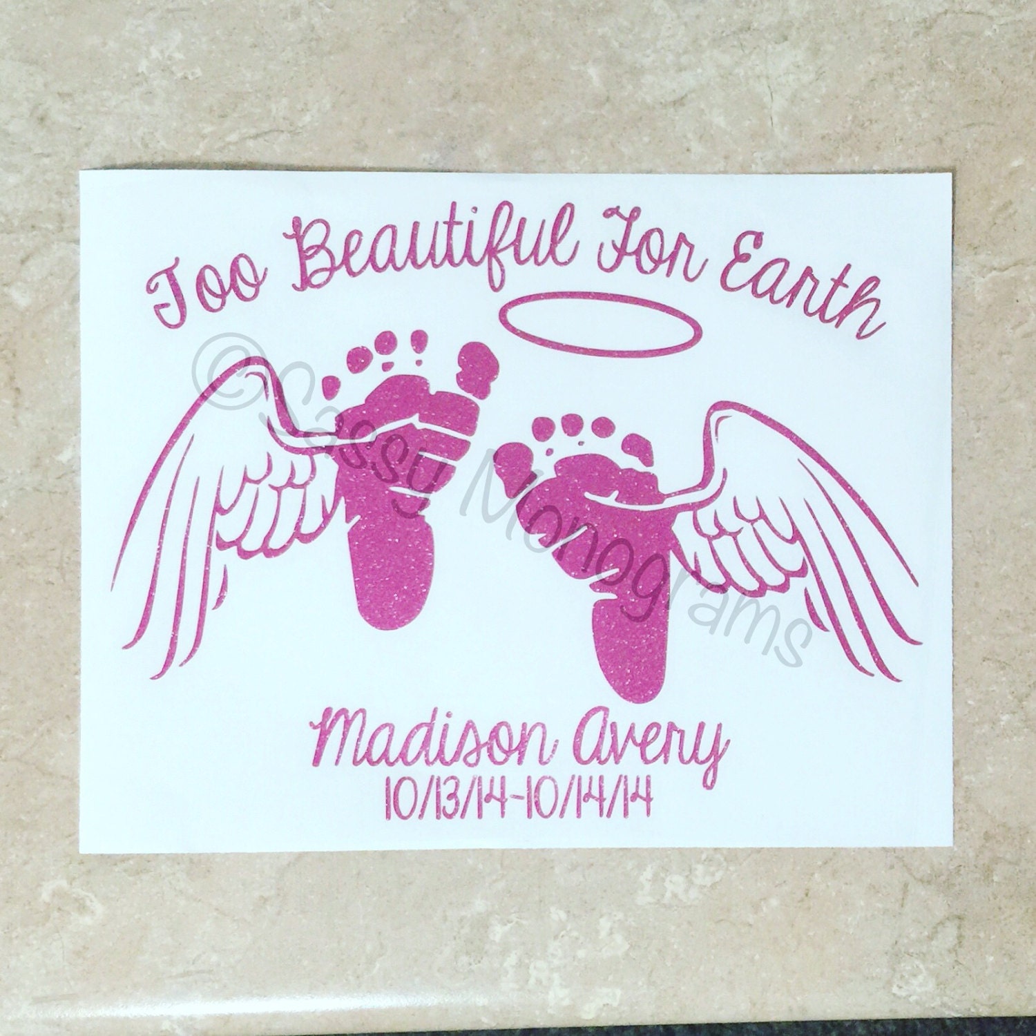 Angel Baby Memorial Decal Mommy OR Daddy To An Angel Angel | Etsy