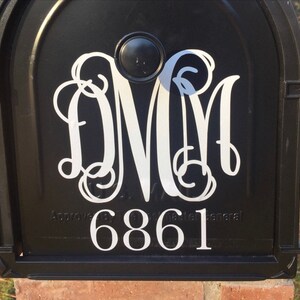 Mailbox Vinyl Decal | Custom | Personalized | Monogram | Address ...