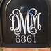 Mailbox Vinyl Decal Custom Personalized Monogram - Etsy