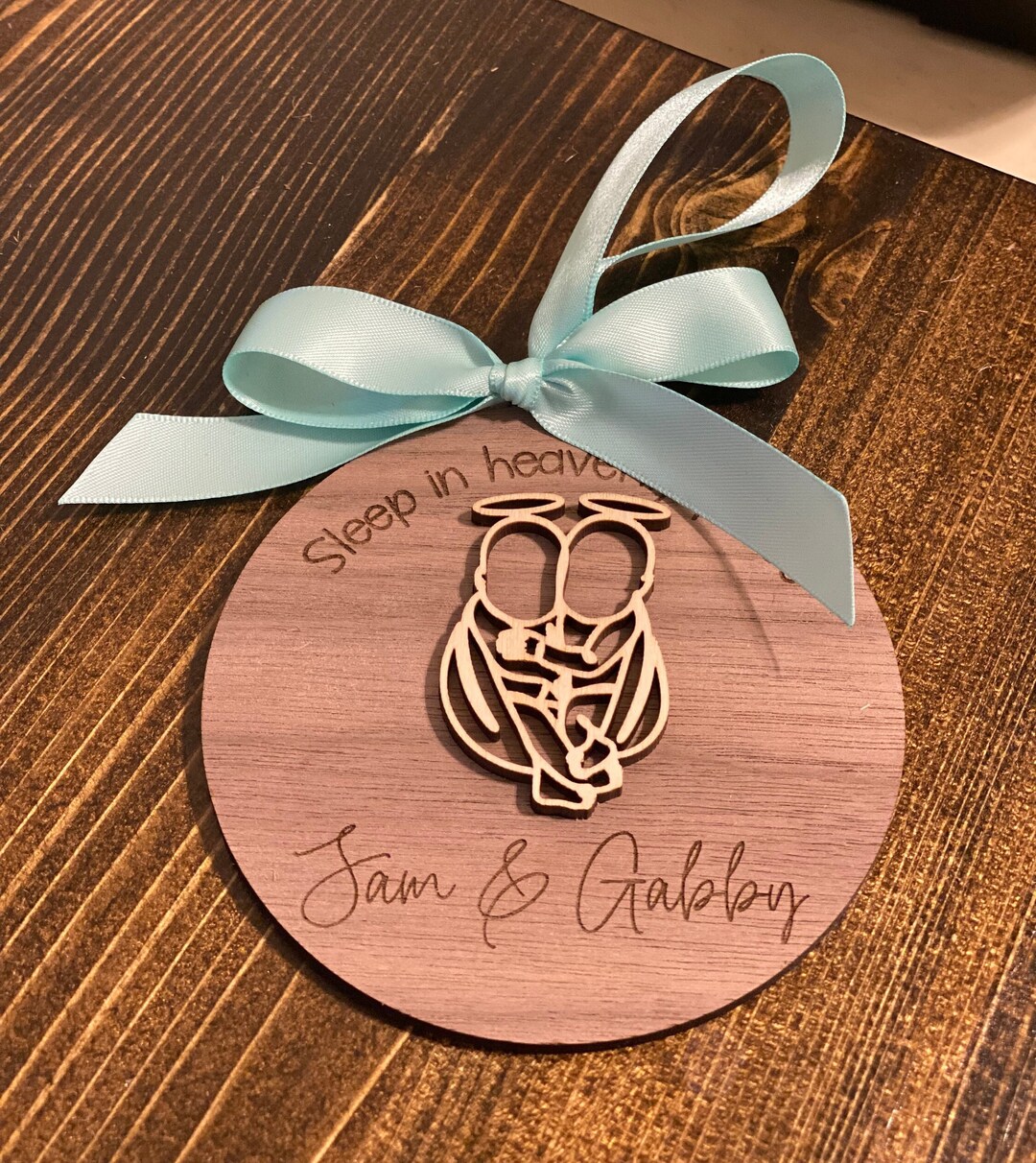 Personalized Twins Memorial Ornament: 3D Angel Babies Keepsake - Etsy