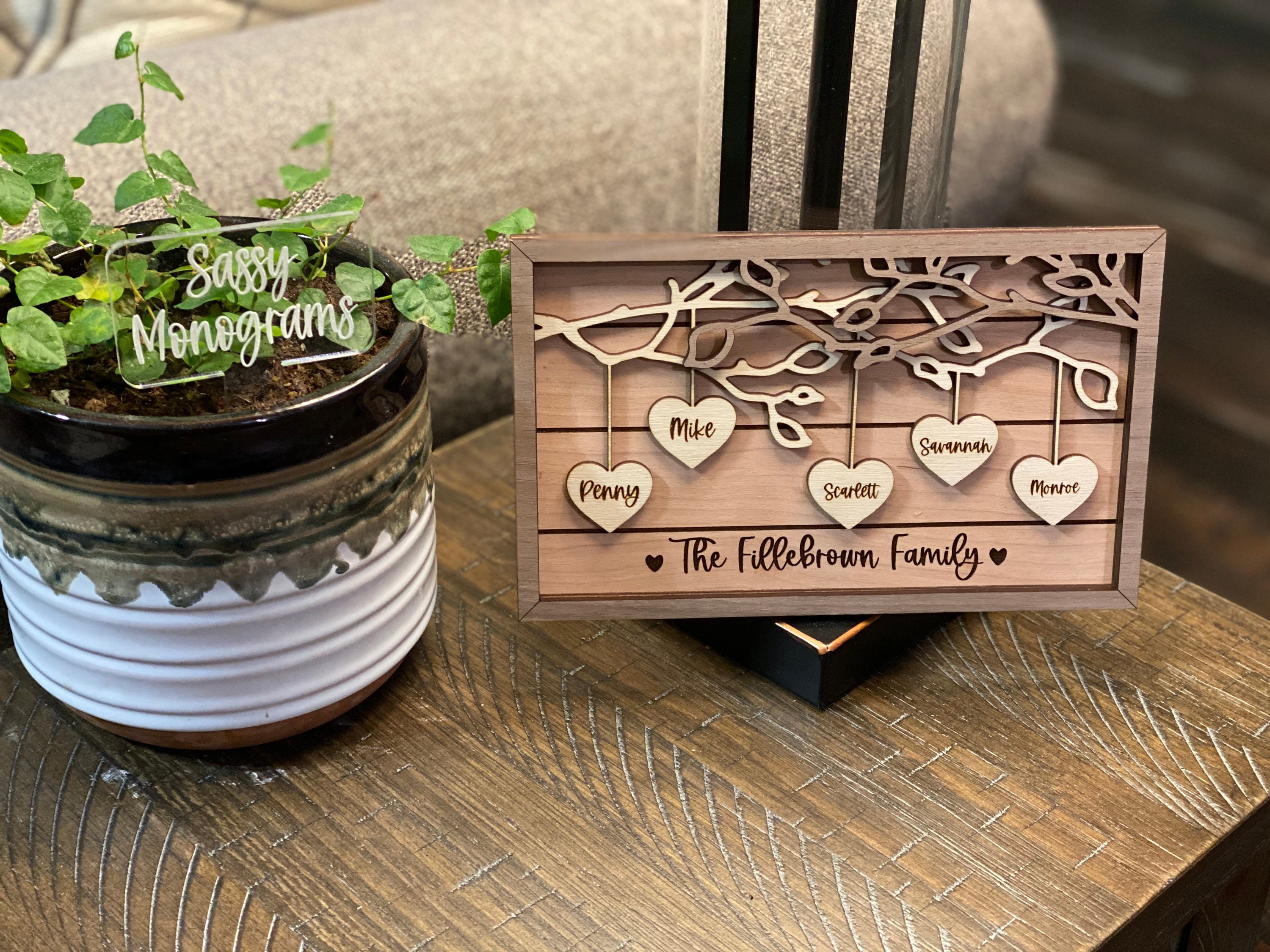 Personalized Wooden Family Tree Sign Grandkids Names Sign - Etsy Australia