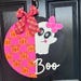 Hand-painted 3D "boo" Halloween Door Hanger: Ghost & Pumpkins - Etsy