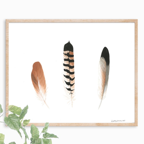 Feather Print - Etsy