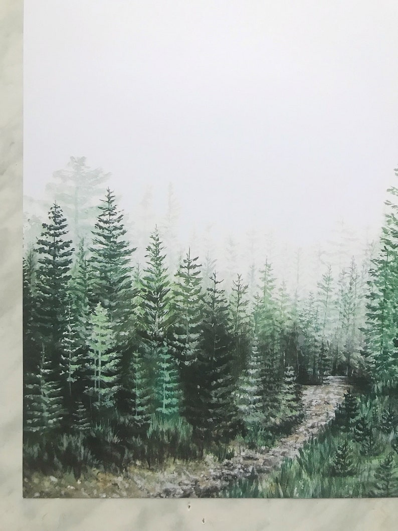 Forest Print Nature Print Forest Art Nature Art Minimal - Etsy