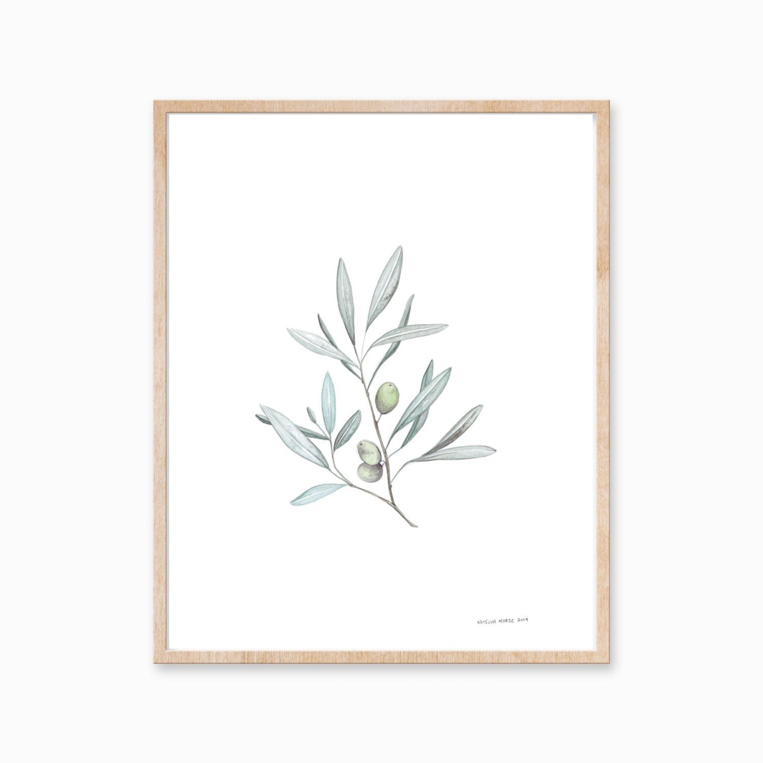 Olive Branch Print Botanical Art Olive Art Minimal Plant - Etsy