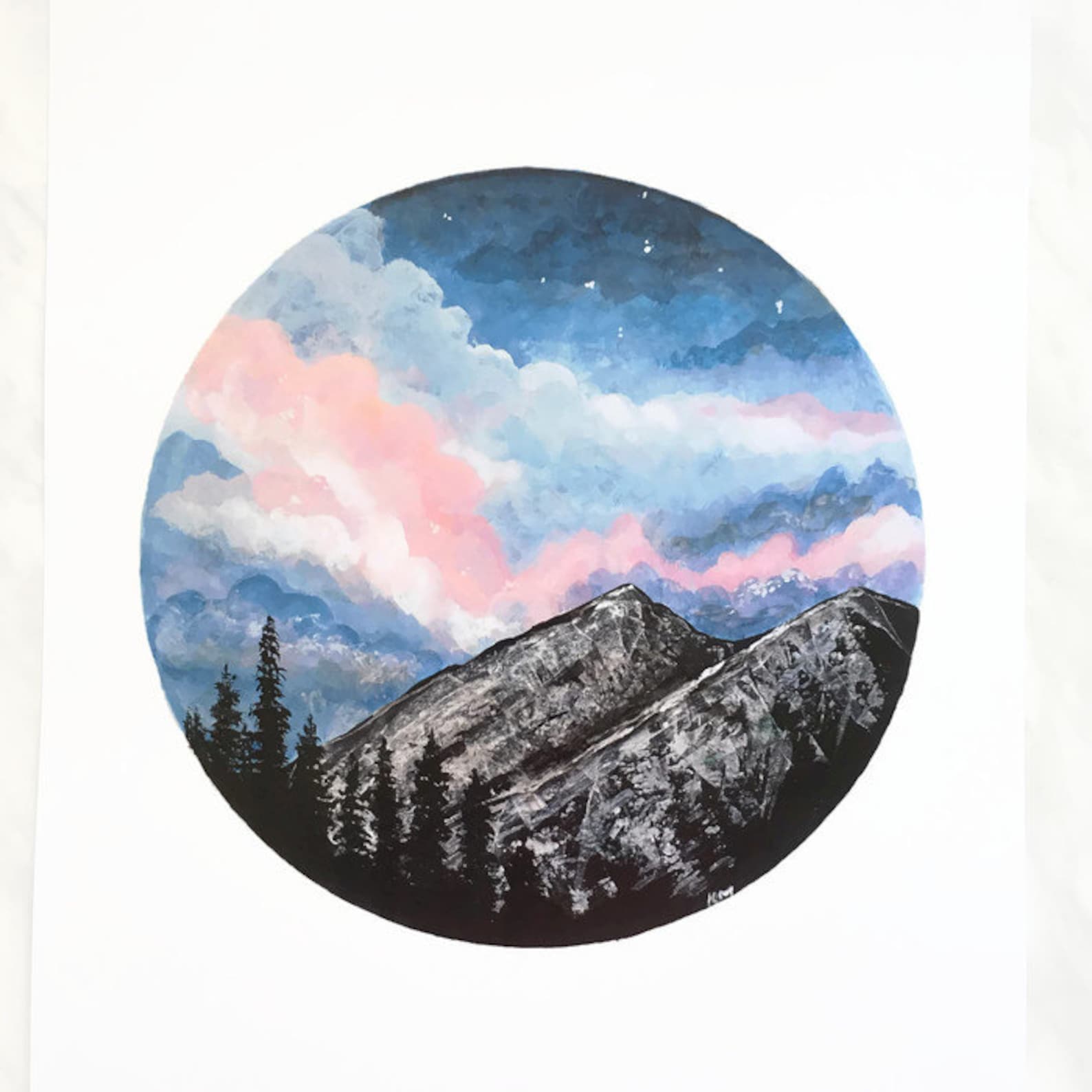 Mountain Print Sunset Print Night Sky Print Mountain Art - Etsy Canada