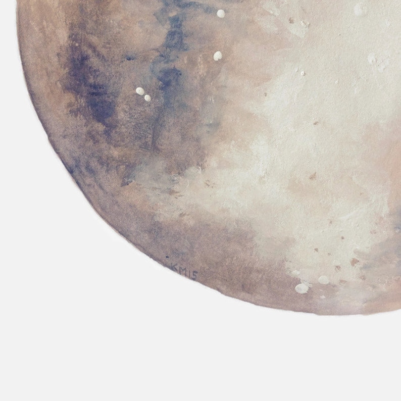 Neutral Moon Print Beige Moon Art Full Moon Art Print - Etsy
