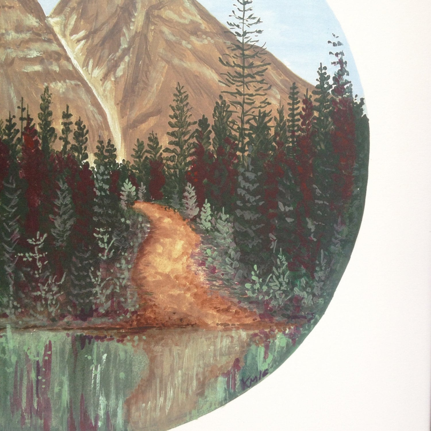 Forest Print Hiking Print Nature Trail Mountain Art Nature - Etsy