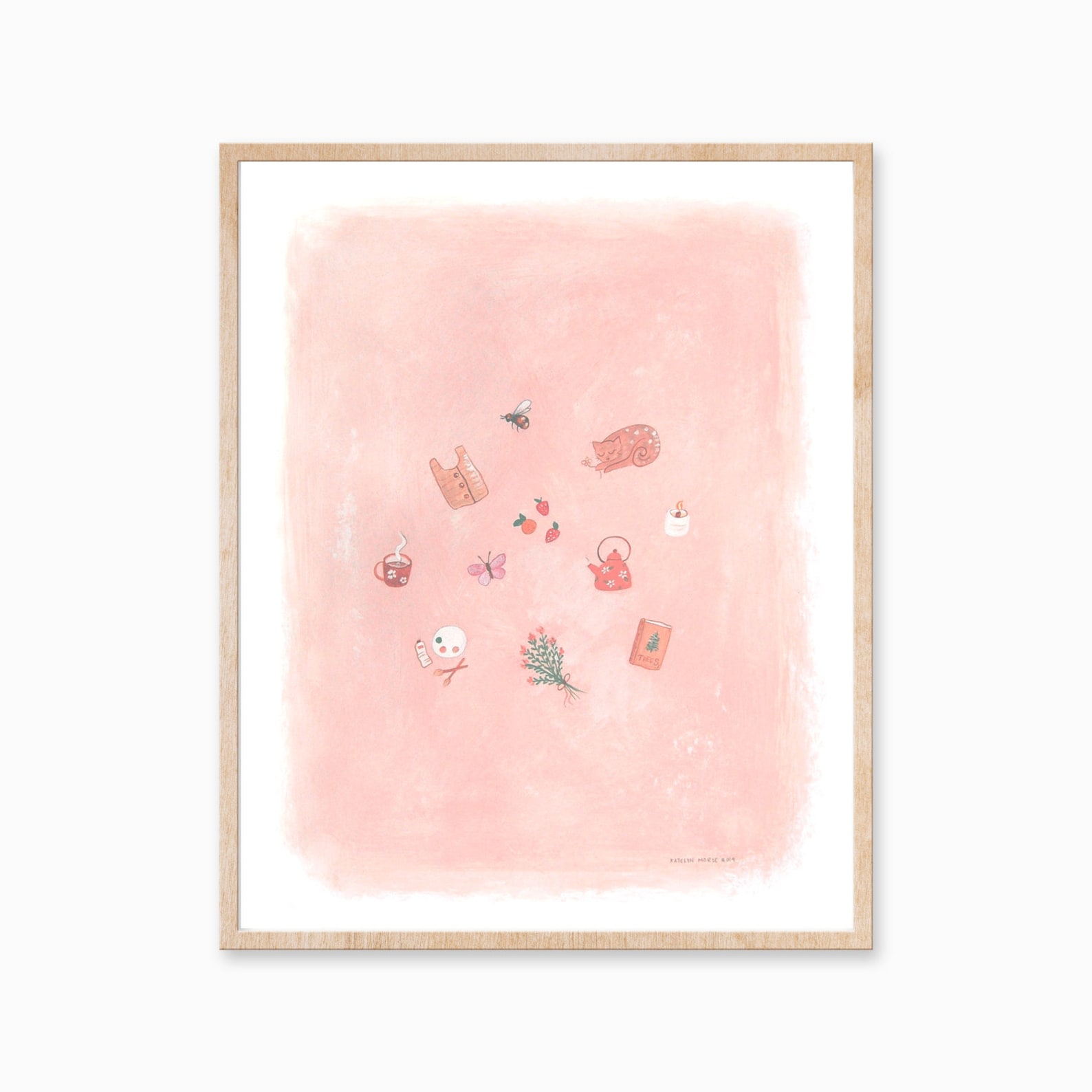 Pink Abstract Print Cute Art Girls Nursery Print Modern | Etsy Canada