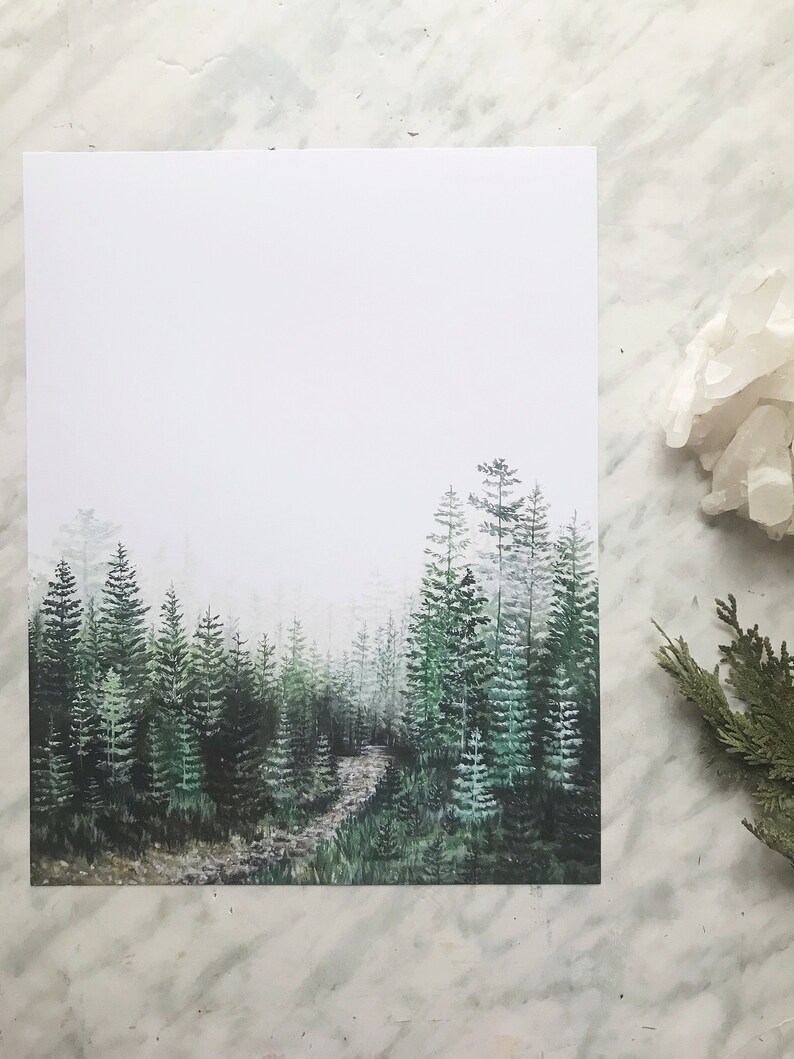 Forest Print Nature Print Forest Art Nature Art Minimal | Etsy